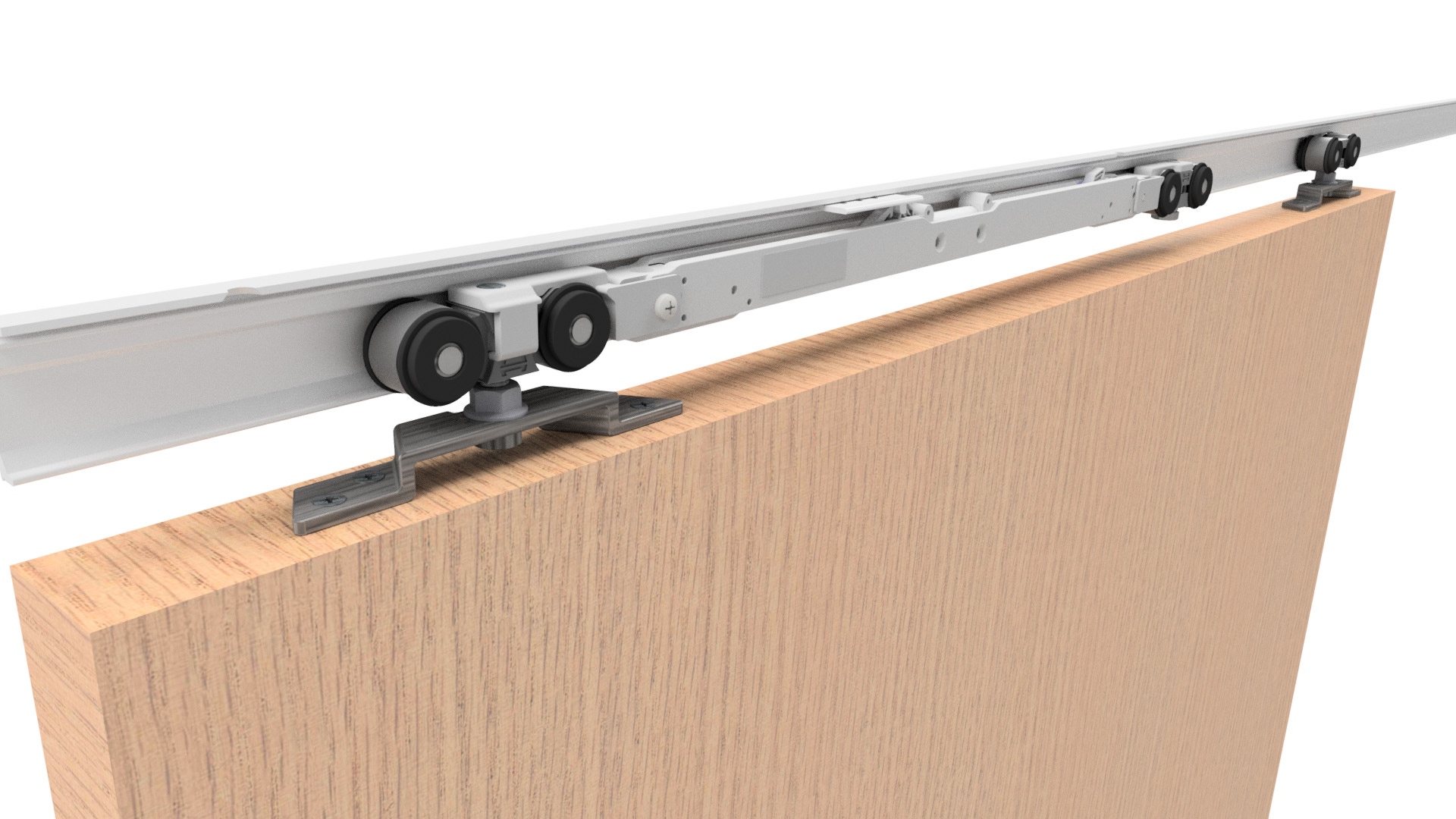 Soft close barn door hardware store